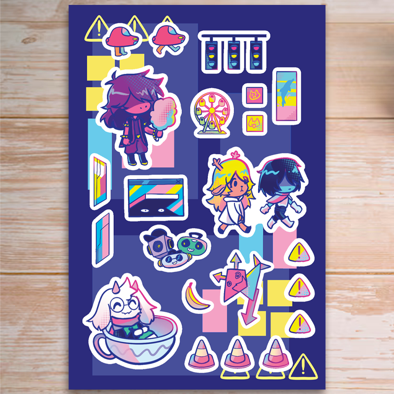 Deltarune Chapter 2 Sticker Sheet – OppaboCo